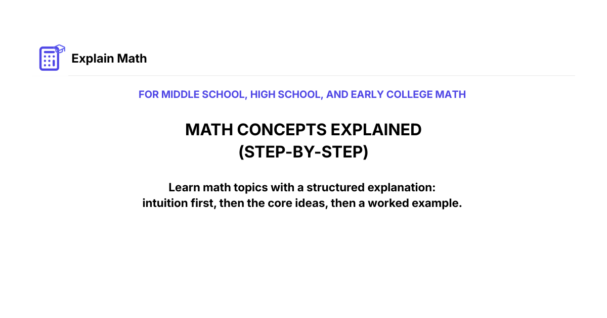 Explain Math — AI Math Tutor